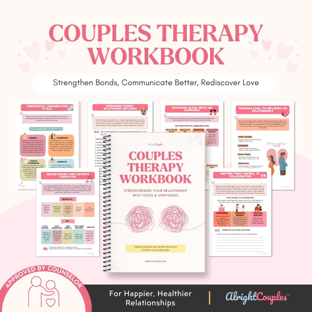 Couples Therapy Workbook – Strengthen Love & Relationship – Alright Couples
