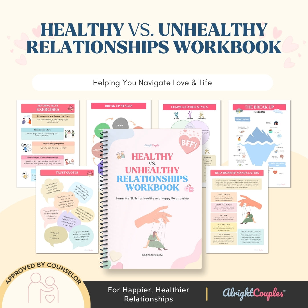 Healthy vs. Unhealthy Relationships Workbook | Spot Red Flags & Heal ...