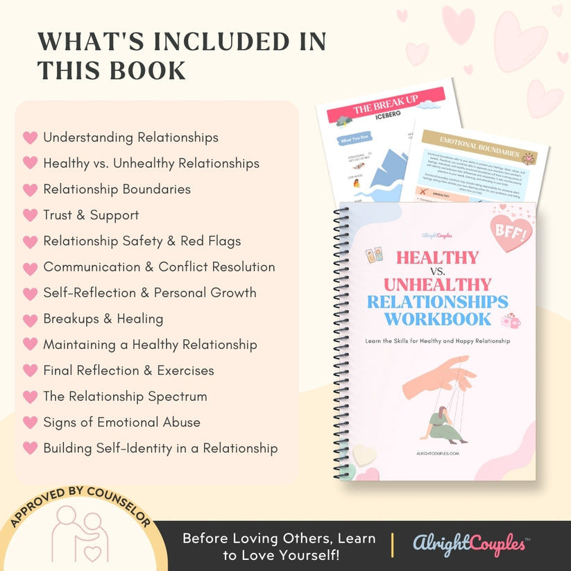 Healthy vs. Unhealthy Relationships Workbook | Spot Red Flags & Heal ...