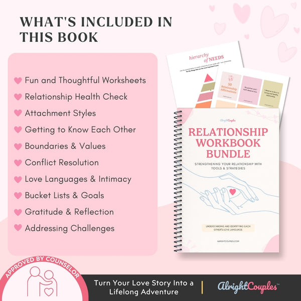 Relationship Workbook Bundle – Couples Counseling Tools – Alright Couples