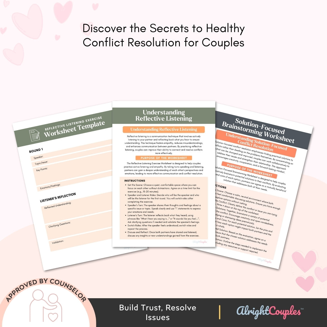 Conflict Resolution Workbook for Couples | Improve Communication ...